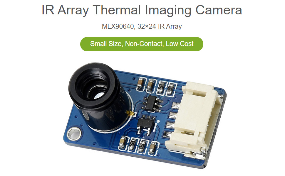 Waveshare MLX90640 IR Array Thermal Imaging Camera with 32×24 Pixels 55 ...