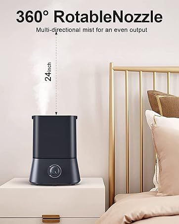 Amazon.com: Cool Mist Humidifier,(4L Water Tank) Quiet Ultrasonic Air Humidifiers for Bedroom ...