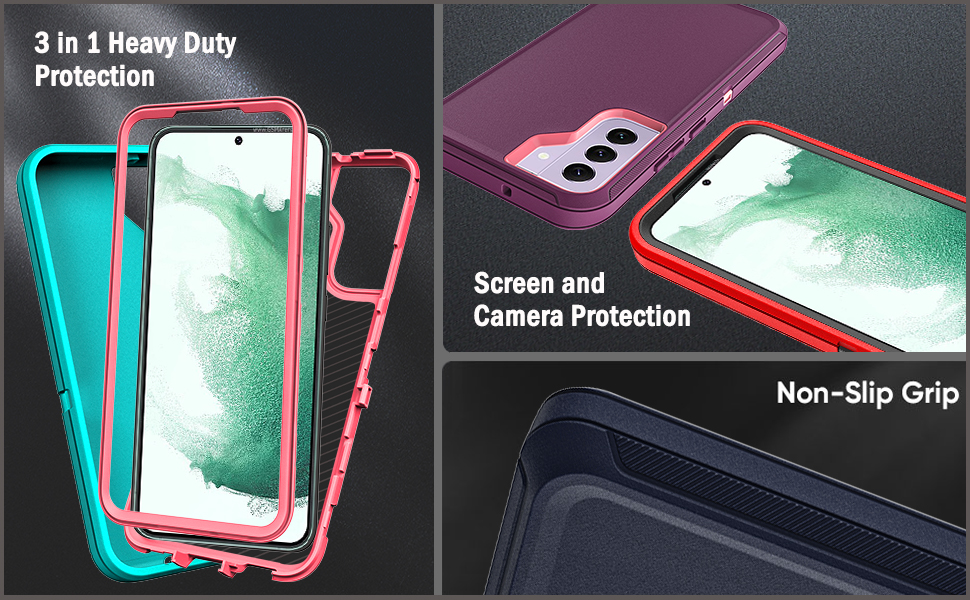 Amazon.com: YKHJKLEC for Samsung Galaxy S22 Plus Case, with 2Pcs [Self Healing Flexible TPU ...