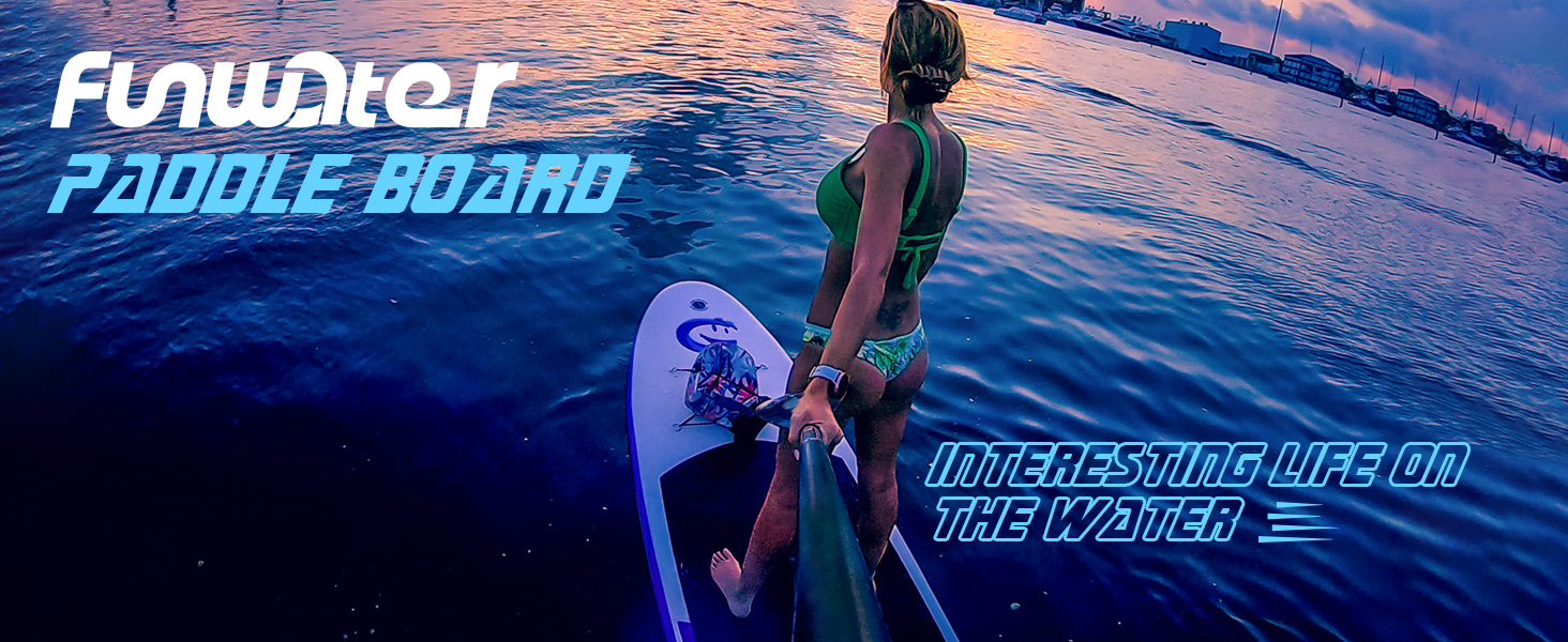FunWater Stand Up Paddle Board 11'x33''x6'' Ultra-Light (20.4lbs ...