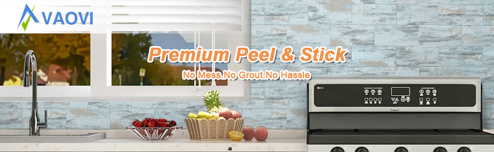 VAOVI Peel and Stick Backsplash Subway Marble Tiles,Kitchen Wall ...