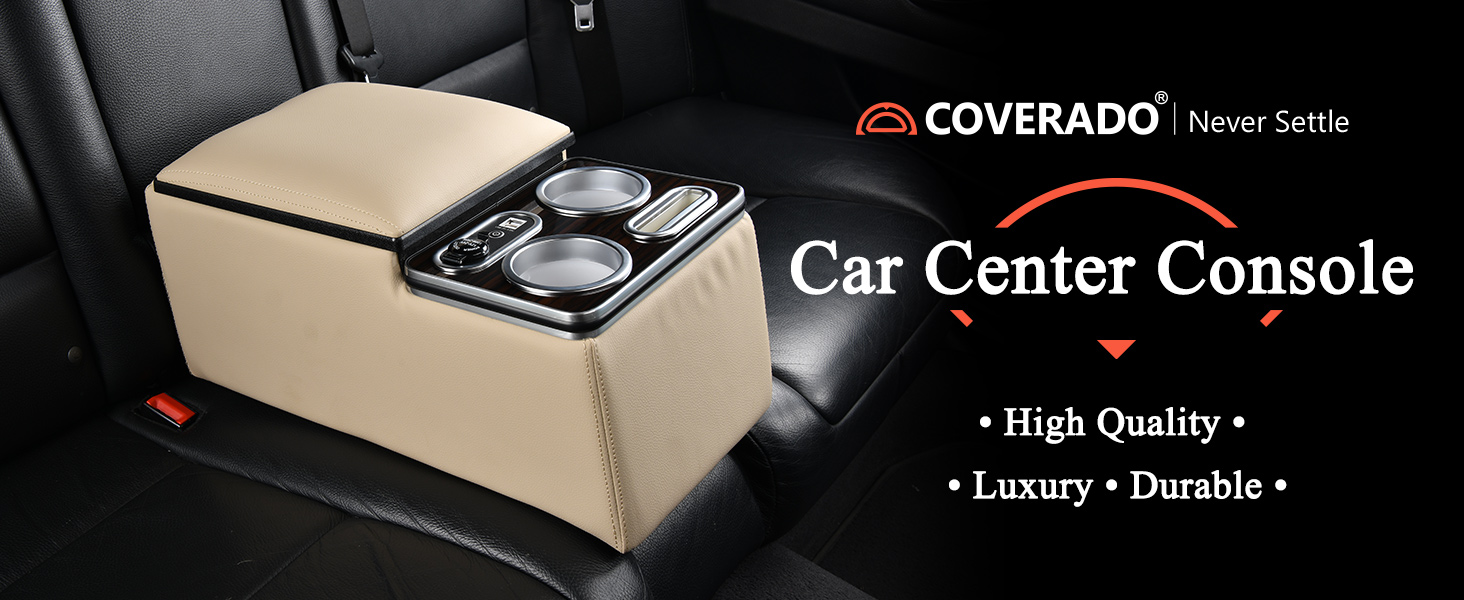 Amazon.com: Coverado Car Center Console, Universal Rear Bench Seat Consoles, Back Seat Car ...