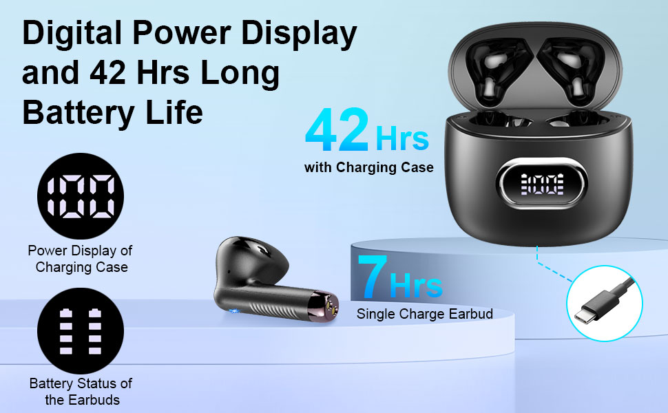 Wireless Earbuds, Bluetooth 5.3 Headphones Mini Wireless Headphones In ...