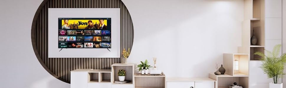 JVC 55 inch Smart TV, 4K UHD (Ultra High Definition) Edgeless Display, Smart Remote Control with ...