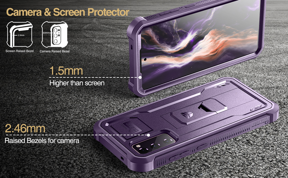 Amazon.com: Dexnor for Samsung Galaxy S20 FE Case, [Built in Screen Protector and Kickstand ...