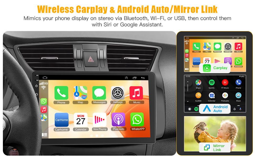 Amazon.com: 4G+64G Car Stereo for Nissan Sentra 2013-2017, 10.1 Inch Android 13 Touch Screen ...