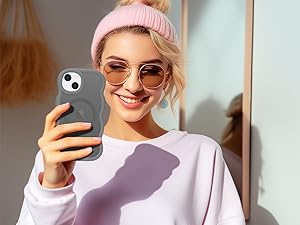 Amazon.com: Pepmune for iPhone 14 Plus/iPhone 15 Plus Case, Curly Wave Frame Hard Translucent ...