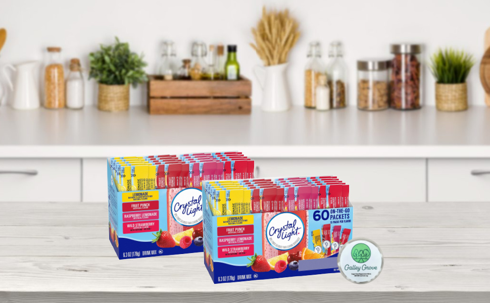 Amazon.com : Crystal Light Water Flavoring Enhancer Variety Bulk, 120 Drink Mix Packets (30 Each ...