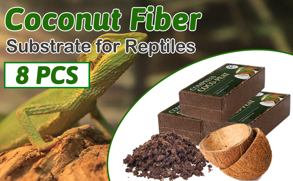 Amazon.com: kathson 8 Pack Coconut Substrate for Reptile, 100% Organic ...