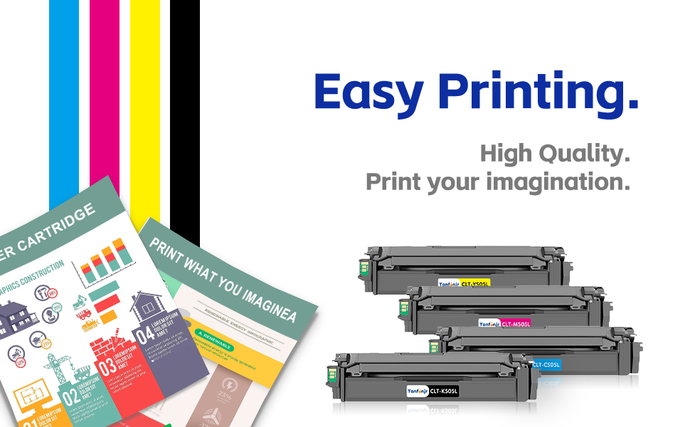 Amazon.com: CLT-K505L CLT-C505L CLT-Y505L CLT-M505L Toner Cartridge 4 Pack Black Cyan Magenta ...