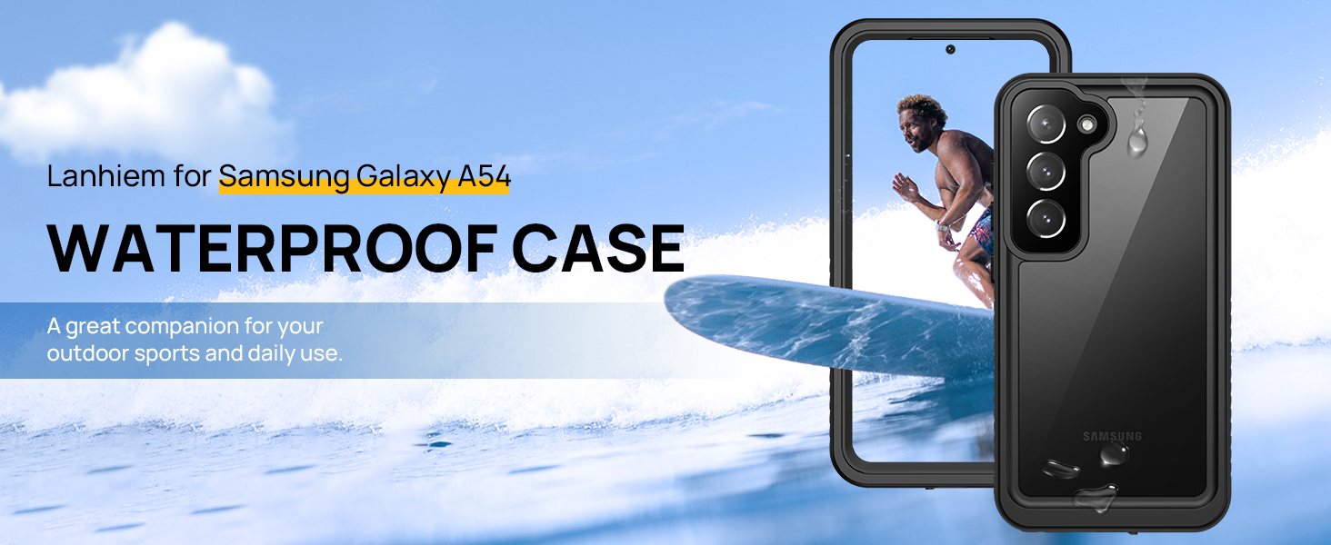 Amazon.com: Lanhiem for Samsung A54 5G Case, IP68 Waterproof Dustproof Cover with Screen ...