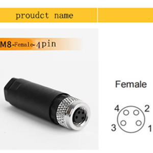 Amazon.com: 2Pcs M8 4 Pin Female Connector, Unshiled Field Assembly Wireable Sensor IP67 A Code ...