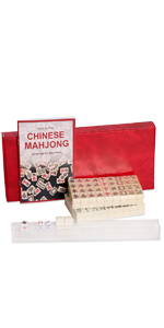 Amazon.com: GUSTARIA Chinese Mahjong Set, Mahjong Game Set with 146 Numbered Large Tiles (1.5 ...