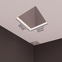 MAIER INTERNACIONAL - Air Vent Cover HVAC 10x10 Inches | 4-Way Supply Grille, Aluminum Square ...