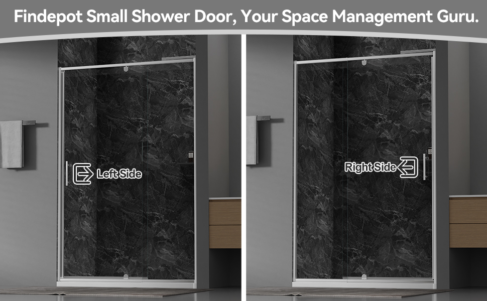 Findepot 38-42" W x 71" H Pivot Glass Shower Door,Pivot Shower Door with 1/4"(6mm) Clear Glass ...