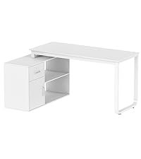 Amazon.com: Homsee Home Office Computer Desk Corner Desk with 3 Drawers ...