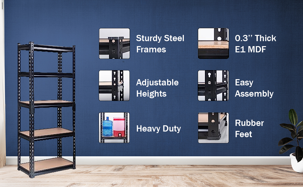 FIT-RIGHT BOLTLESS Racks 1500MM (60") HT X 600MM (24") Wide X 300MM (12 ...
