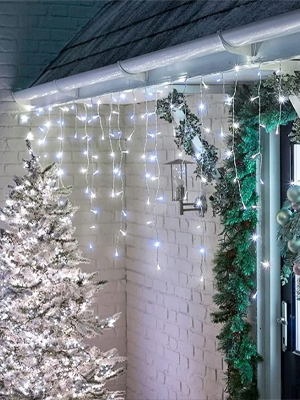 Icicle Outdoor Christmas Lights, RJEDL 360 LED 12.2m/40ft Icicle String ...