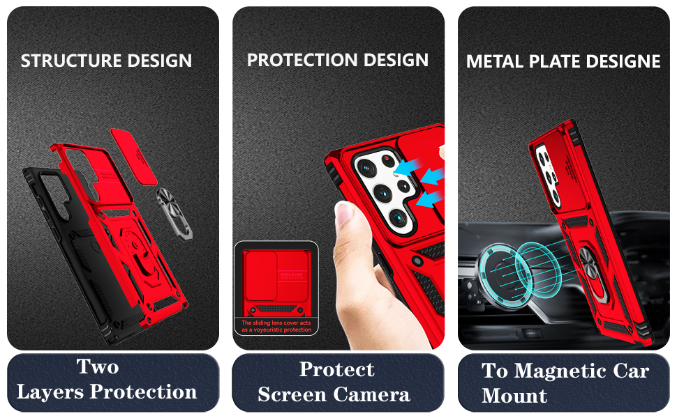 Amazon.com: SunStory Phone Case for Samsung Galaxy S22 Ultra 5G Case with HD Screen Protector ...