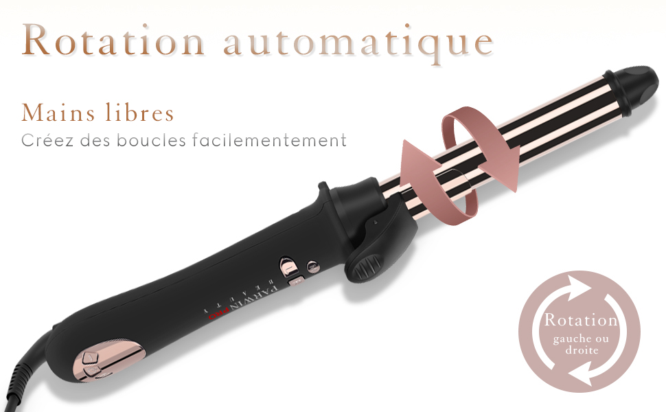 Rotation à 360°, Boucleur Automatique, PARWIN PRO BEAUTY Boucleur à Cheveux, 25mm Fer à Boucler ...
