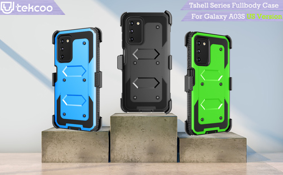 Amazon.com: Tekcoo Holster Clip for Galaxy A03S (US Vesion) Case [Tshell] Shock Absorbing [Built ...