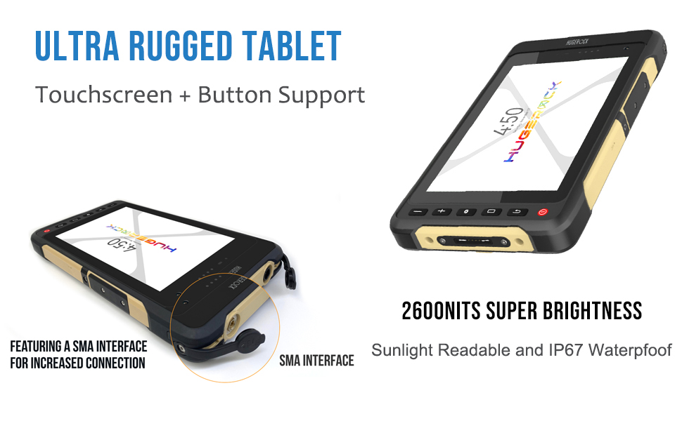 Amazon.com : HUGEROCK X70 Rugged Android Tablet 7 Inch - 2600nits High Brightness GPS Tablet for ...