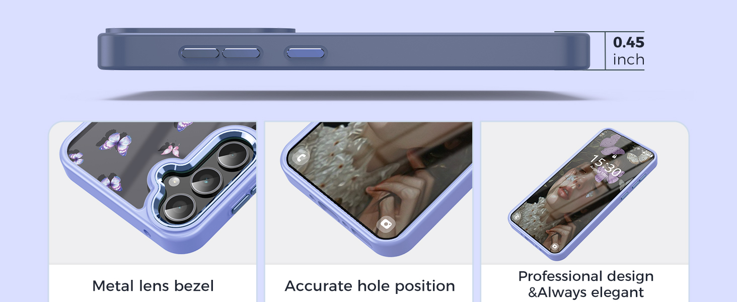 Amazon.com: CASBST for Samsung Galaxy A35 5G Case with 2X Screen Protector and A Camera Lens ...