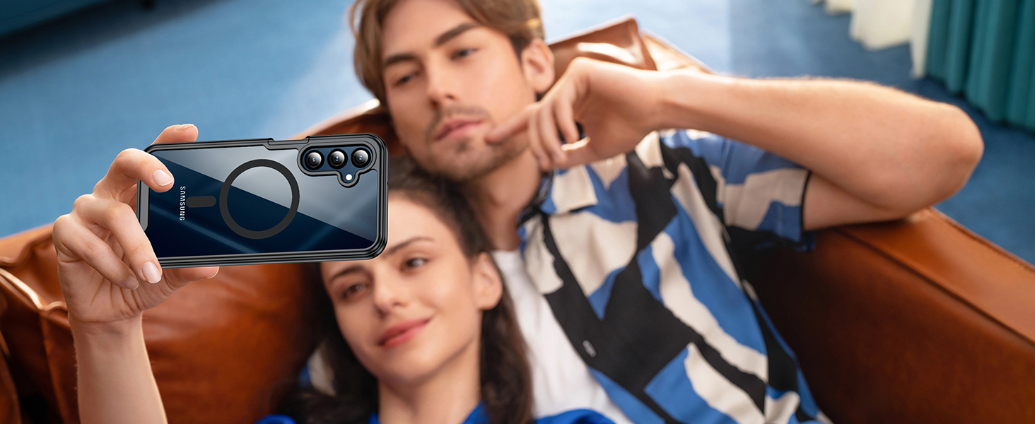 OWKEY Hülle für Samsung Galaxy A16 5G/4G, Magnetisch Handyhülle Samsung A16 5G/4G Mit ...