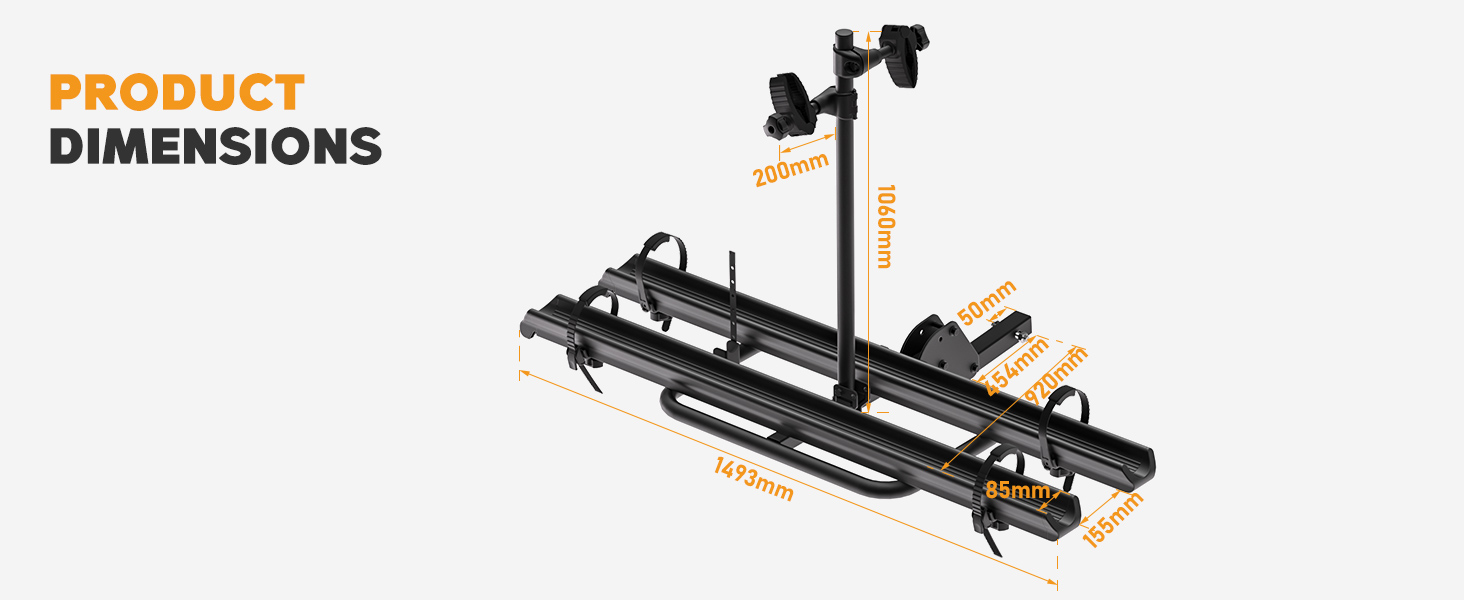 Amazon.com: HOPE YOU READY 2 Bike Rack with Ramp, 2" Hitch Mounted Heavy Duty : Sports & Outdoors