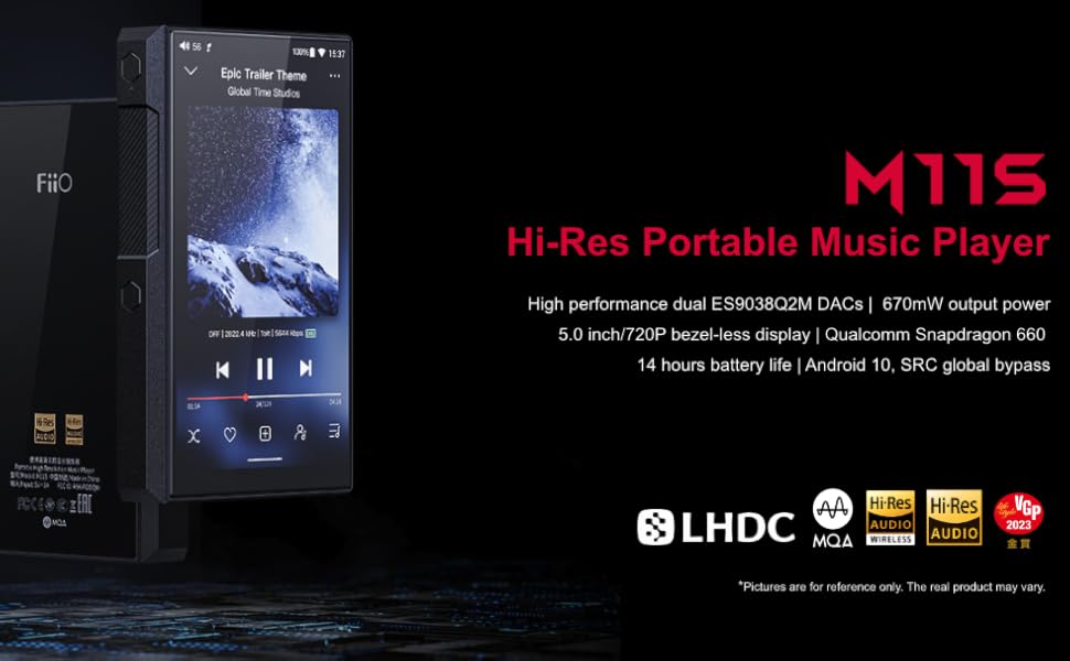 FIIO M11S - Reproductor de música MP3 de Alta resolución con Doble ES9038Q2M, Android 10 ...