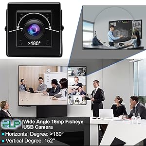 Amazon.com: ELP 16MP Wide Angle USB Camera with Box Housing 180degree Fisheye Webcam IMX298 Mini ...