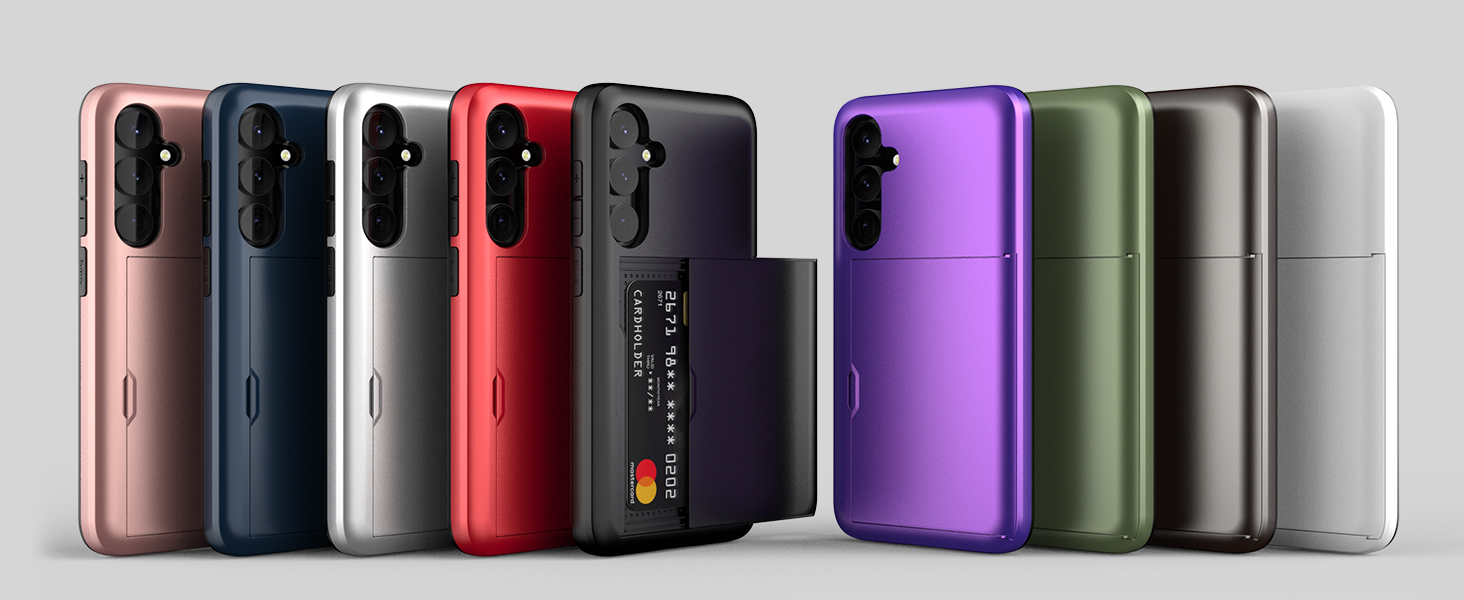 Amazon.com: Nvollnoe for Samsung S24 Plus Case with Card Holder Dual Layer Heavy Duty Protective ...