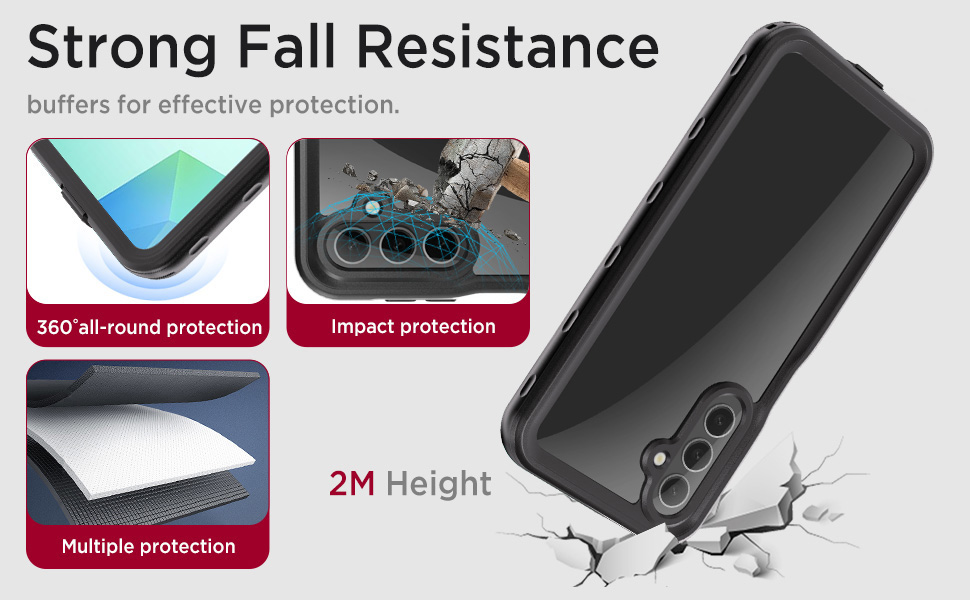 Amazon.com: Miimall for Samsung Galaxy A25 5G Phone Case Waterproof, [IP68 Underwater][14FT ...