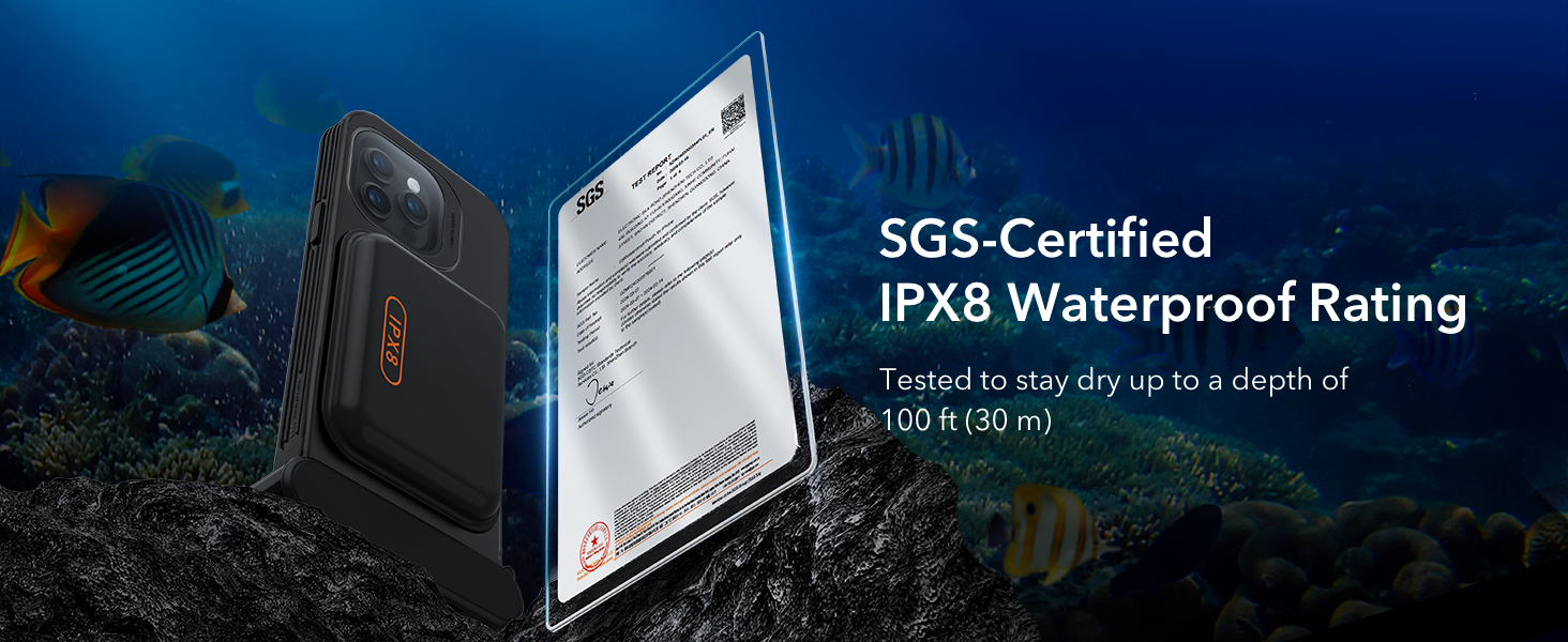 ESR 1 Pack Waterproof Phone Pouch for iPhone 15 Pro Max/14 Pro Max, Underwater Touch Sensitivity ...