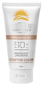 FOTOSUN UV100 SPF50 Crema Facial 60 ml,Protector Solar Diario, Resistente al Agua, Protección ...