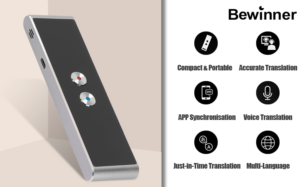 T8+ Smart Voice Translator, Portable Voice Language Translator Device ...