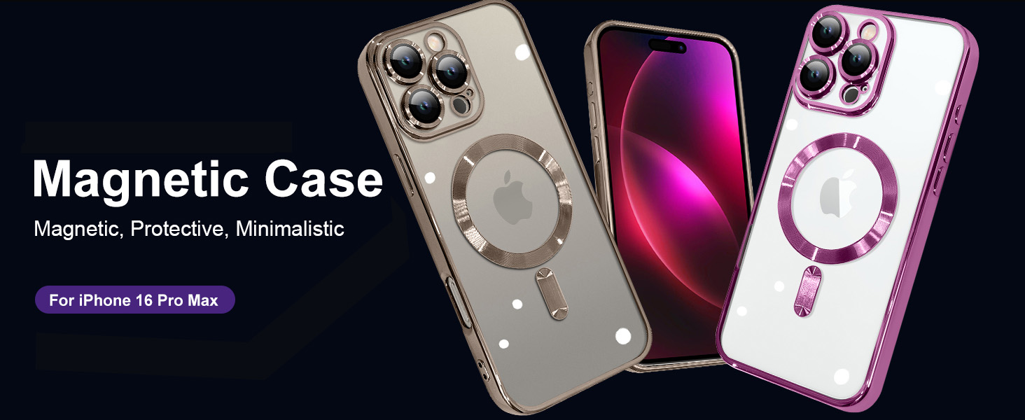 Amazon.com: ZIYE Magnetic Case for iPhone 16 Pro Max 6.9" [Compatible with MagSafe] Full Camera ...