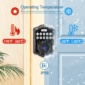 52HZ Fingerprint Door Lock, Keyless Entry Door Lock with Code, Electronic Keypad Deadbolt Smart ...