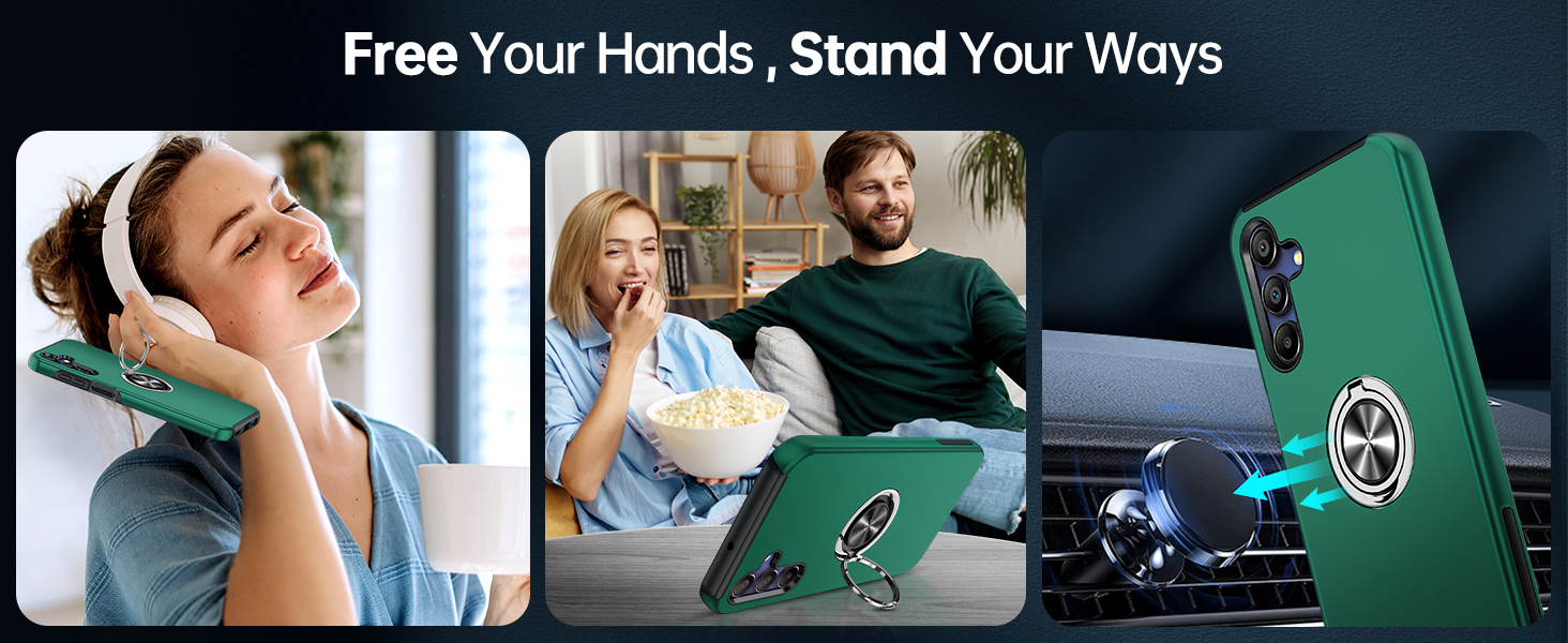 LeYi for Samsung Galaxy A15 4G/5G Case: and 2 Tempered Glass Screen Protector, with 360 Ring ...