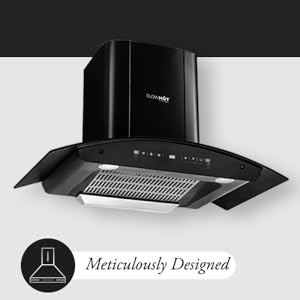 BLOWHOT Evana 90 Cm chimney with POWERFUL SUCTION of 1300 M3/H for all modular kitchens, with ...