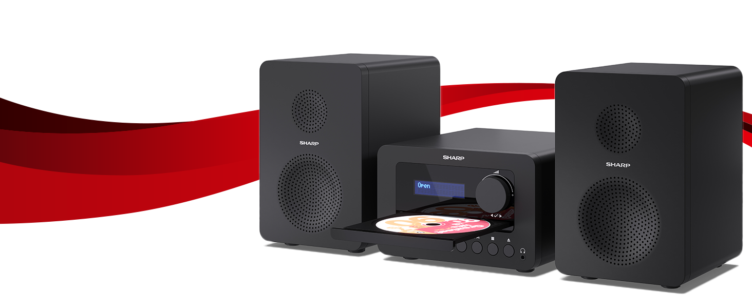 SHARP XL-B520D (BK) Tokyo Dab+ Hi-Fi Micro System, Compact Stereo ...