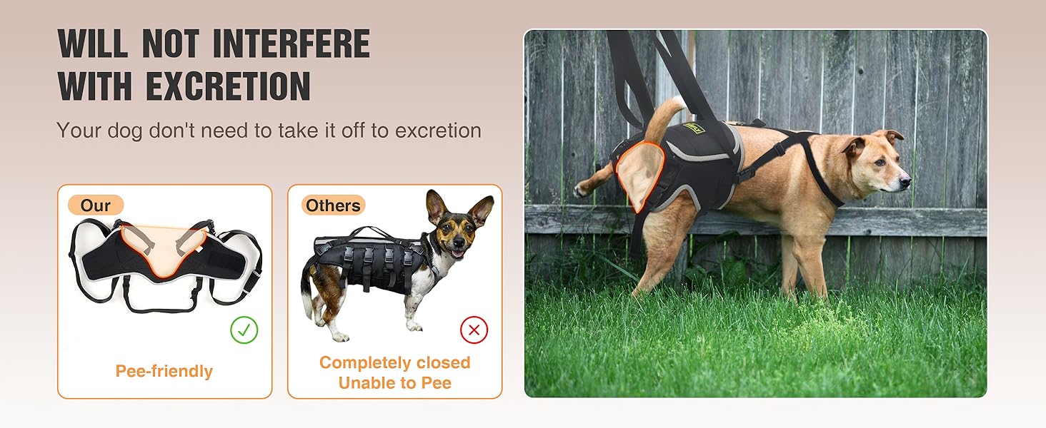 Amazon.com : Dog Lift Harness for Small Dog Hind Legs, Adjustable Dog Sling for Hip Dysplasia ...