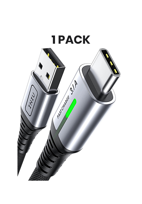 INIU Cable USB C a USB C, 240 W [paquete de 2 unidades de 6.5 pies] Cable de carga rápida, PD3.1 ...