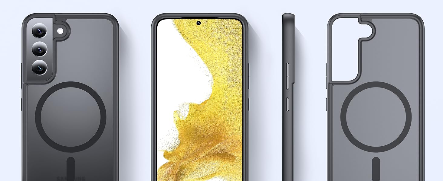 Amazon.com: FNDMIL [NO.1 Magnetic for Samsung Galaxy S22 Case with MagSafe [Translucent Matte ...