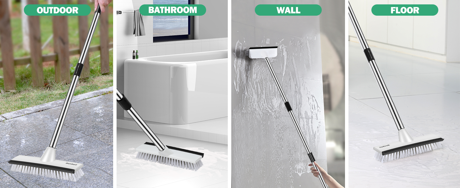 Amazon.com: SetSail Floor Scrub Brush with 51-Inch Long Adjustable ...