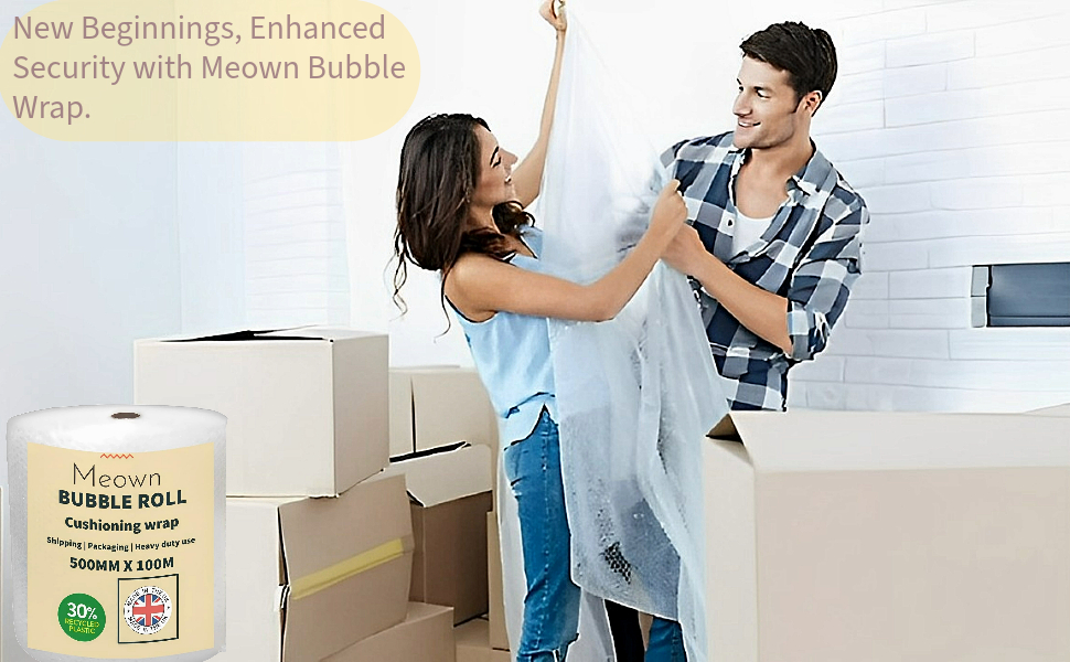 Meown Bubble Wrap 500mmx100m - Premium Quality Bubble Wrap Roll - Packaging Material for ...