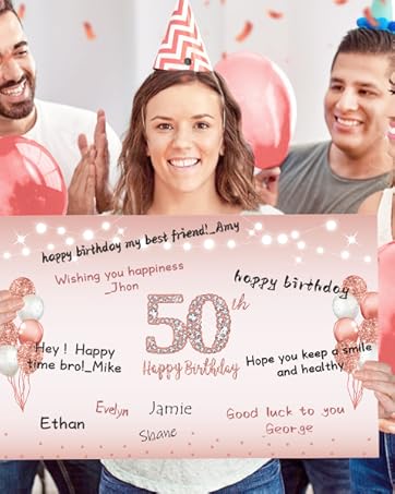 Amazon.com : Yatufom Large 50th Birthday Card with Envelope, Happy 50th Birthday Decorations for ...