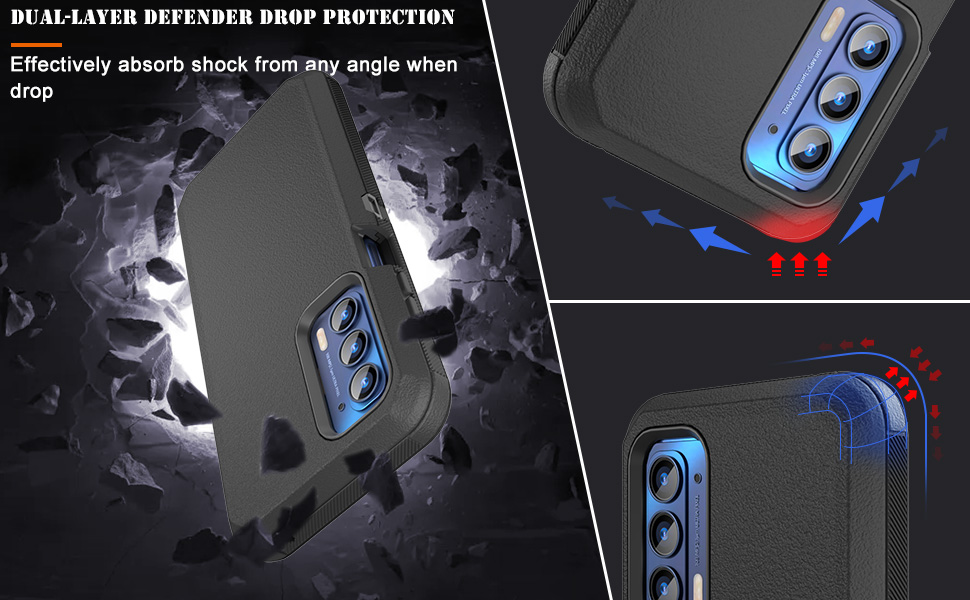 Amazon.com: Compatible with Motorola Edge 2021/Edge 5G UW 2021 Case, Heavy Duty Rugged ...