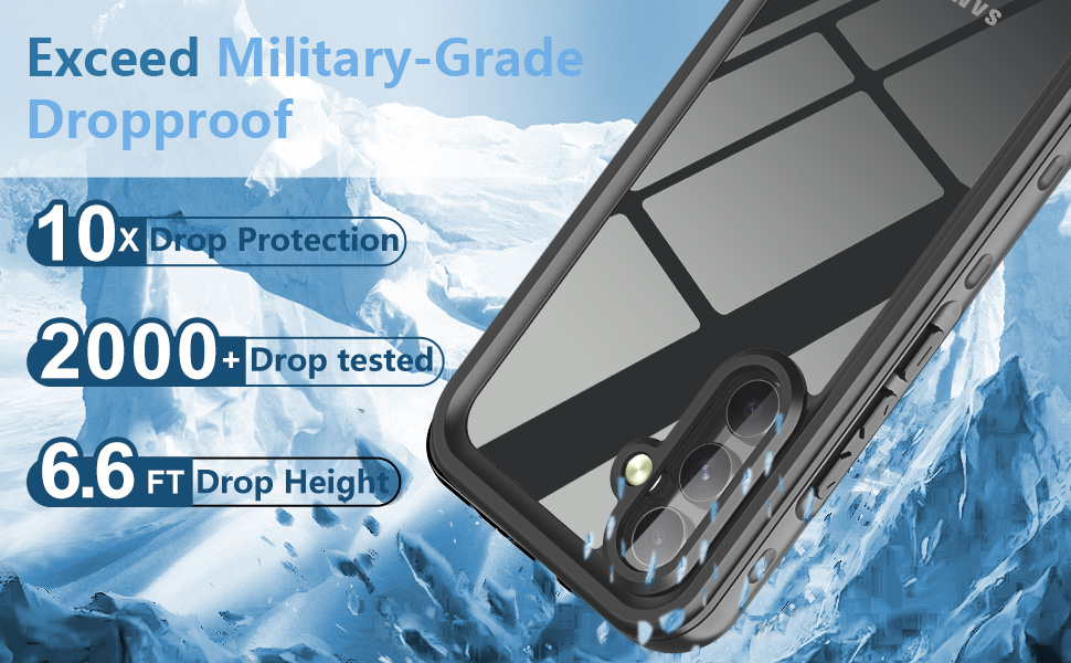 Amazon.com: Dewfoam for Samsung Galaxy A54 5G Case Waterproof,[Built-in Screen Protector] [IP68 ...