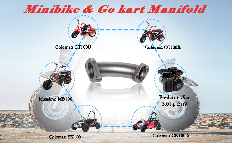 Amazon.com: JMCHstore Performance Racing Intake Pipe Inlet Manifold for Coleman CT100U CC100X ...